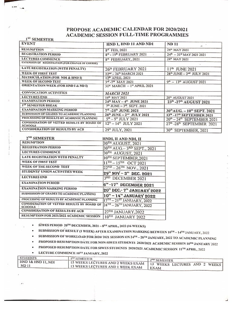 Academic Calendar 2020-21 - 2 | PDF