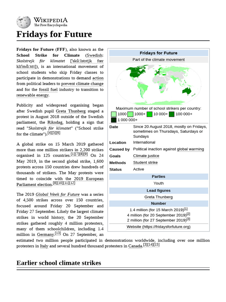 Fridays for Future: Global Climate Strikes | PDF | Natural Environment