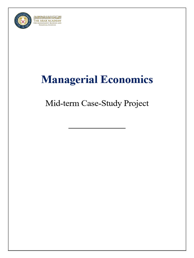 M.E Mid-Term Case-Study Project | PDF | Price Elasticity Of Demand ...