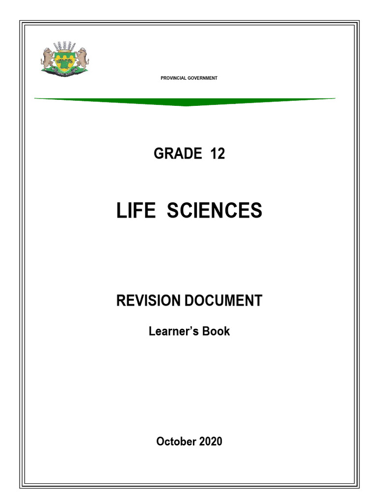 Grade 12 Life Sciences Revision Guide | PDF | Menstrual Cycle ...