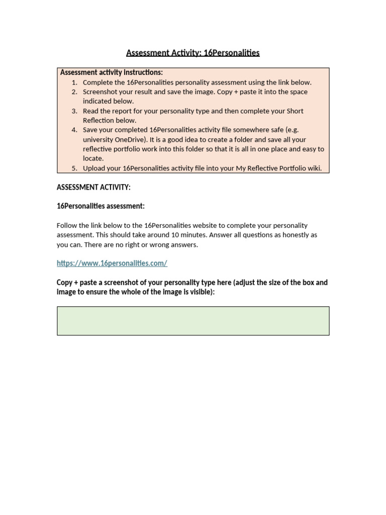 Activity - 16personalities | PDF