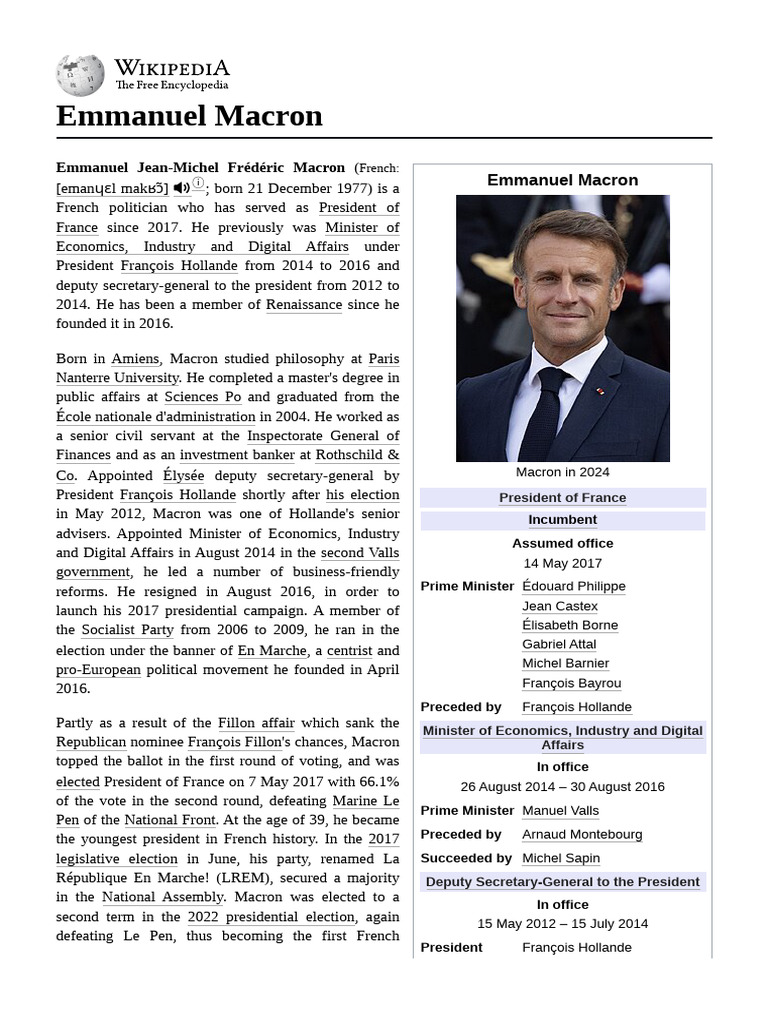 Emmanuel_Macron | PDF | Government