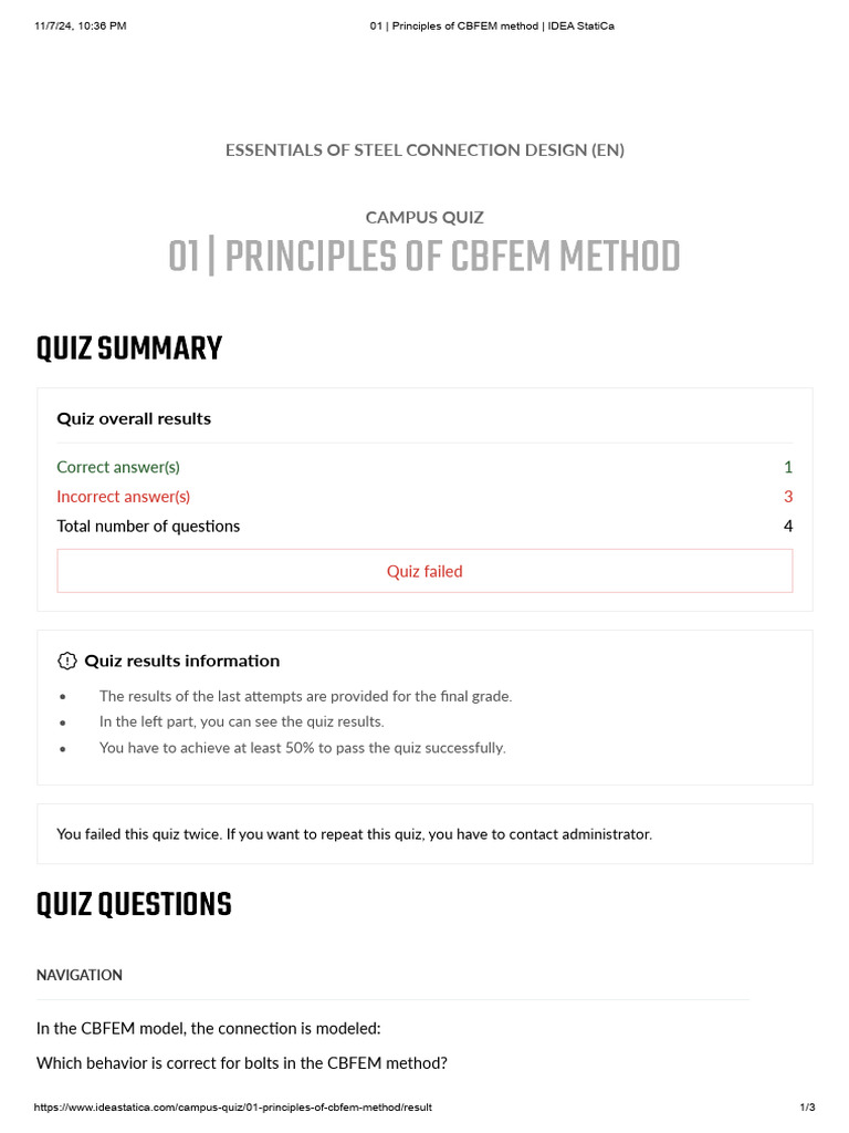 01 - Principles of CBFEM Method - IDEA StatiCa1 | PDF | Yield (Engineering) | Deformation ...