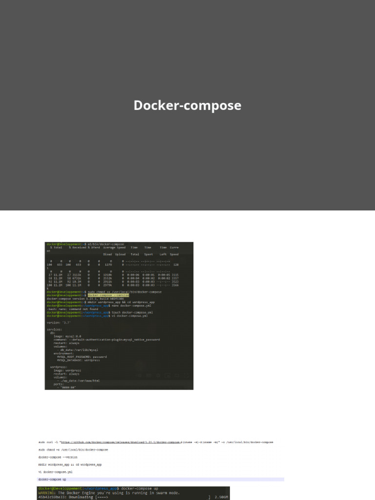 Docker-Compose Guide for Beginners | PDF