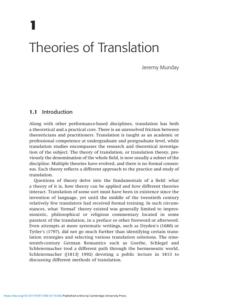 theories-of-translation | PDF | Translations | Theory