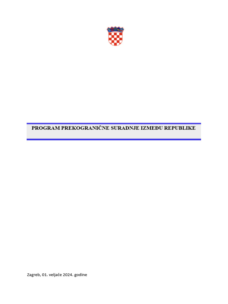 Program Prekogranične Suradnje Između RH-BIH 2024 | PDF