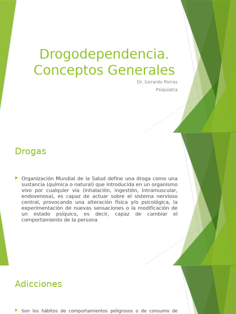 Conceptos Clave de Drogodependencia | PDF | La dependencia de sustancias | Drogas