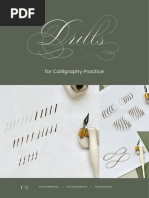 Calligraphy Warm-Up Exercises Worksheet | PDF