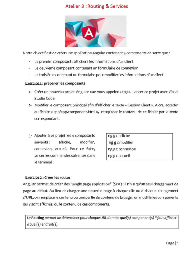 TP3-part1 Routing Services | PDF