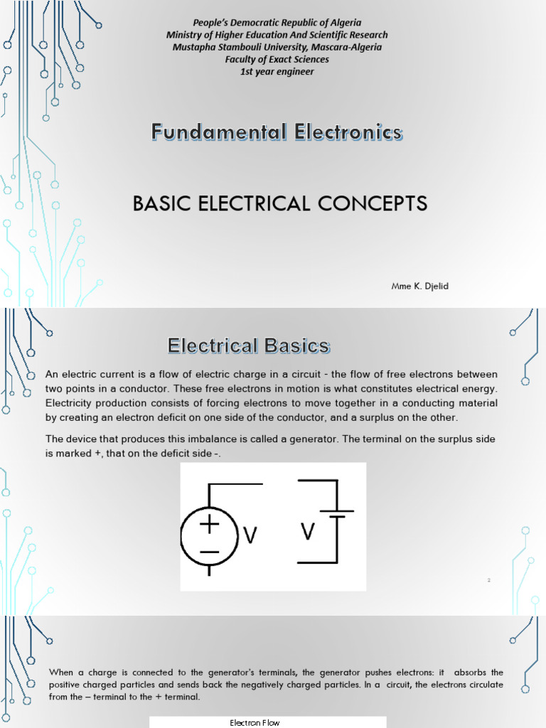 Basic Electrical Concepts (2) | PDF | Inductor | Bipolar Junction Transistor