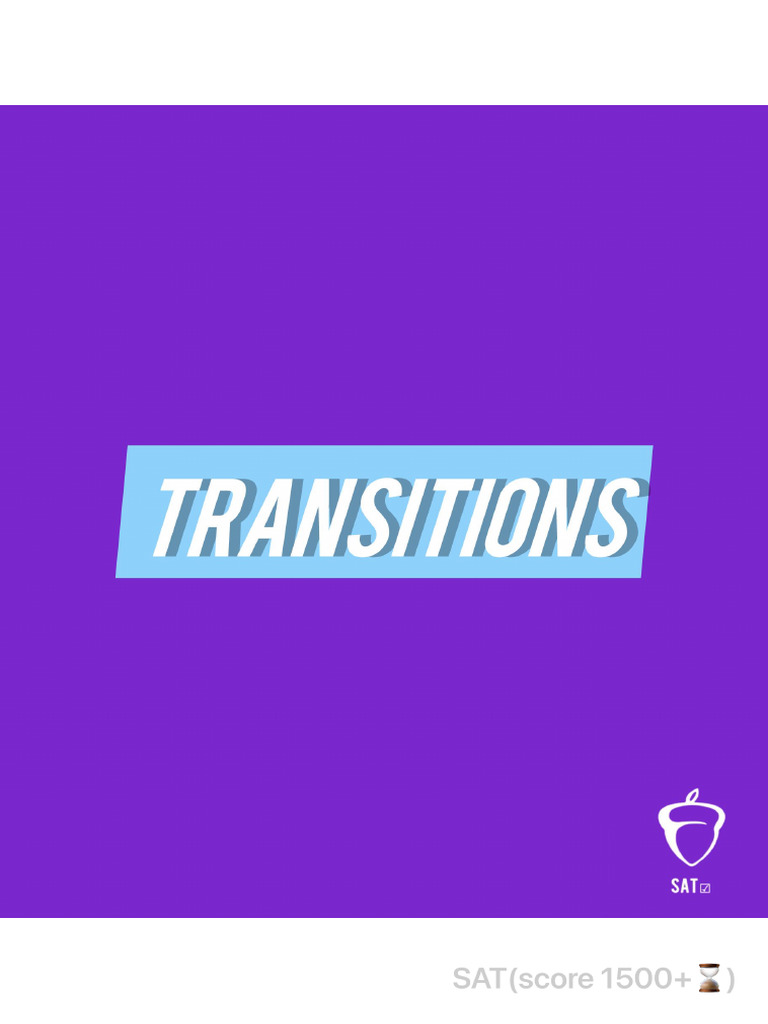 SAT "Transitions" | PDF