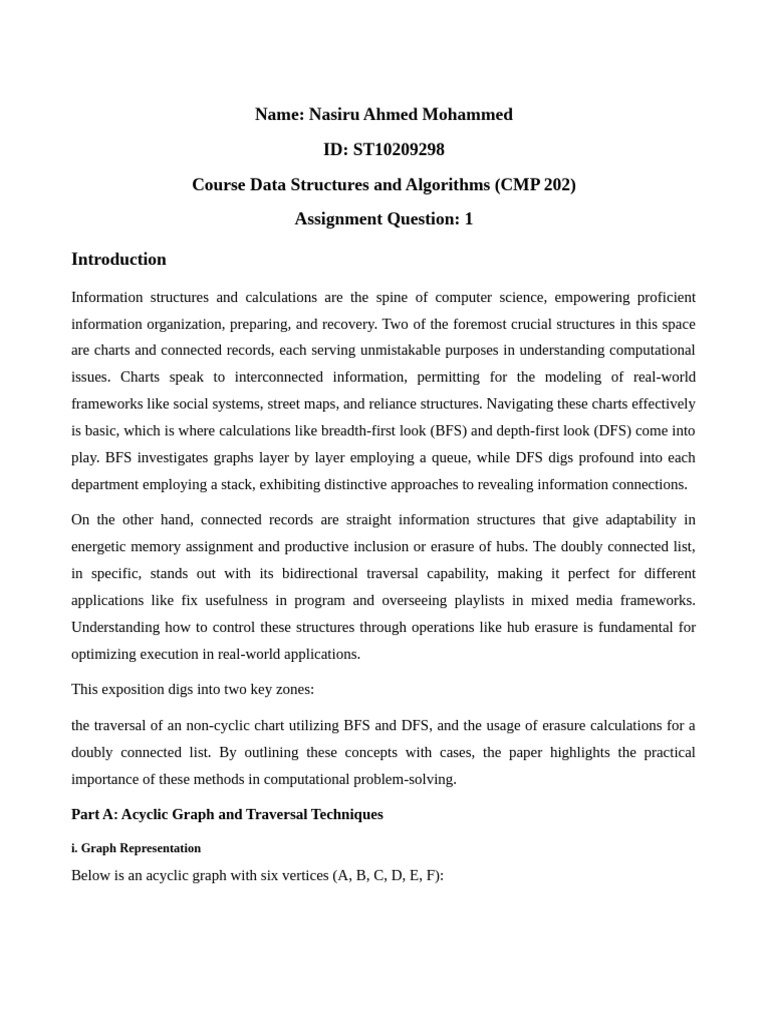 Assignment (1) | PDF | Algorithms | Algorithms And Data Structures