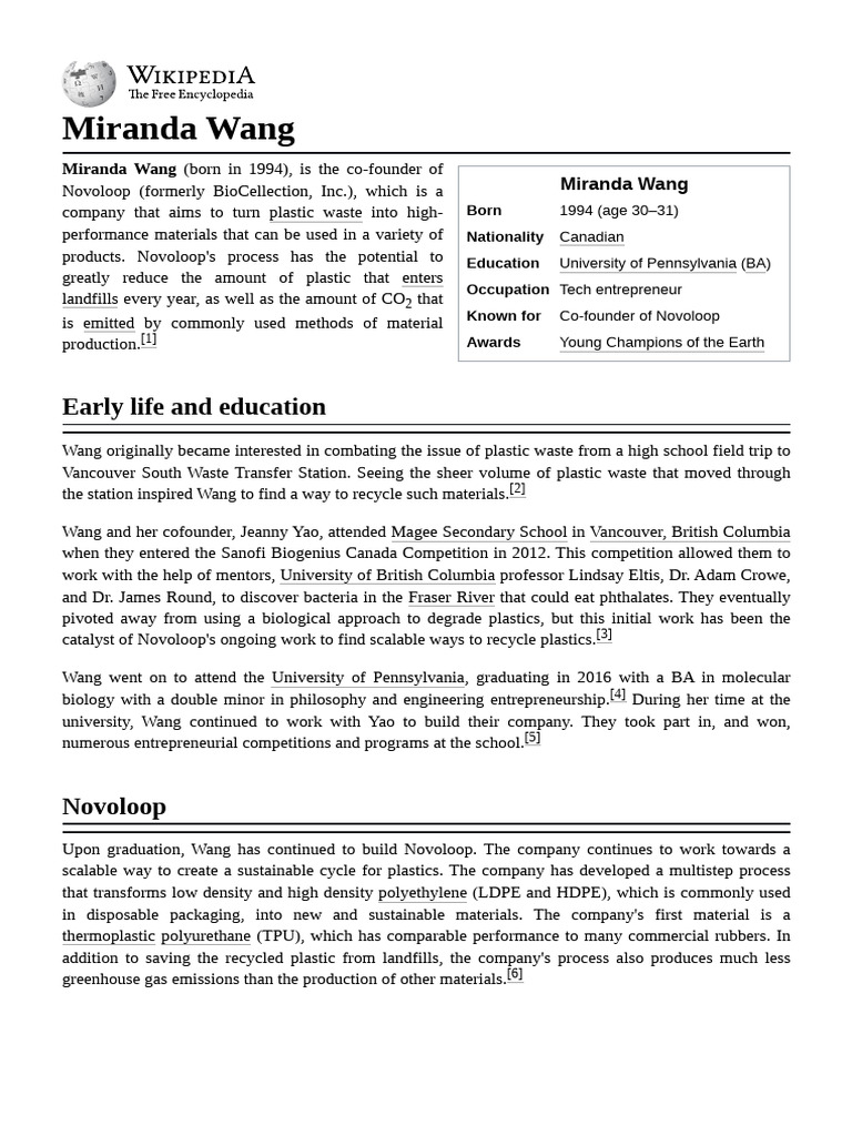 Miranda_Wang | PDF | Economy And The Environment | Natural Environment