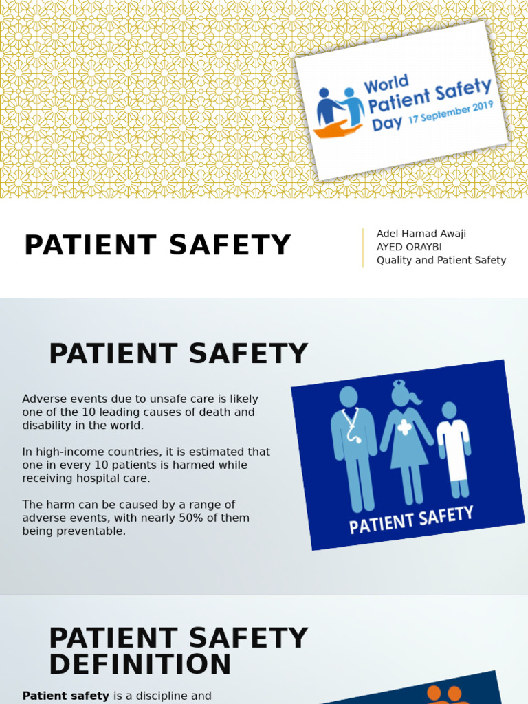 Patient Safety: Key Concepts and Goals | PDF | Patient Safety | Wound