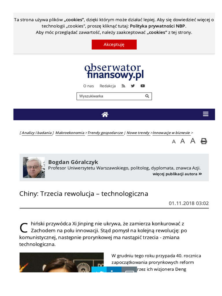 Rewolucja Technologiczna Chin Góralczyk | PDF