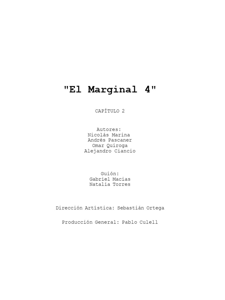 "El Marginal 4: Capítulo 2 Resumen" | PDF | Oración
