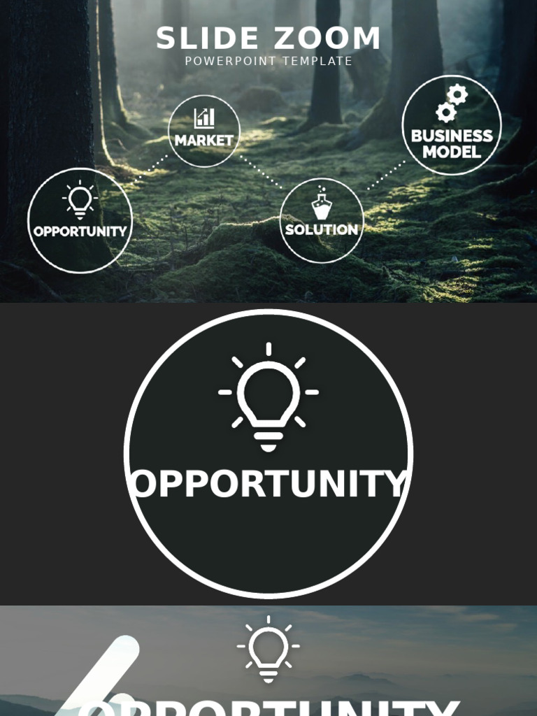 Slide Zoom PowerPoint Template Animado | PDF