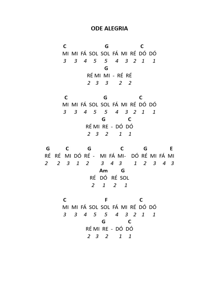Ode Alegria | PDF