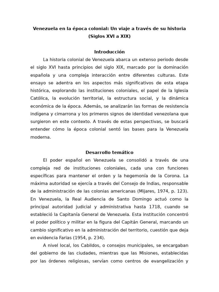 Historia Colonial de Venezuela | PDF | Nueva españa | Venezuela