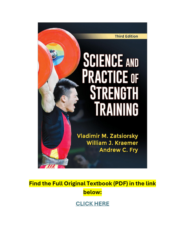Science and Practice of Strength Training 3rd Edition TEXTBOOK | PDF ...