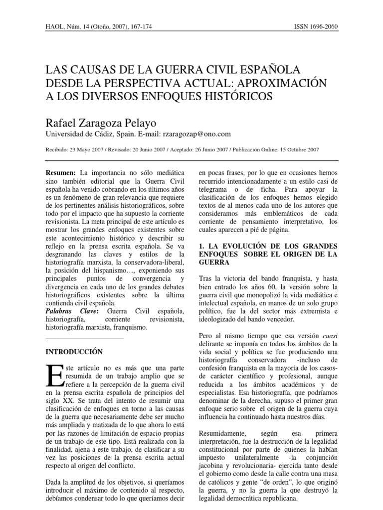 causas de la guerra civil español | guerra civil Española | España