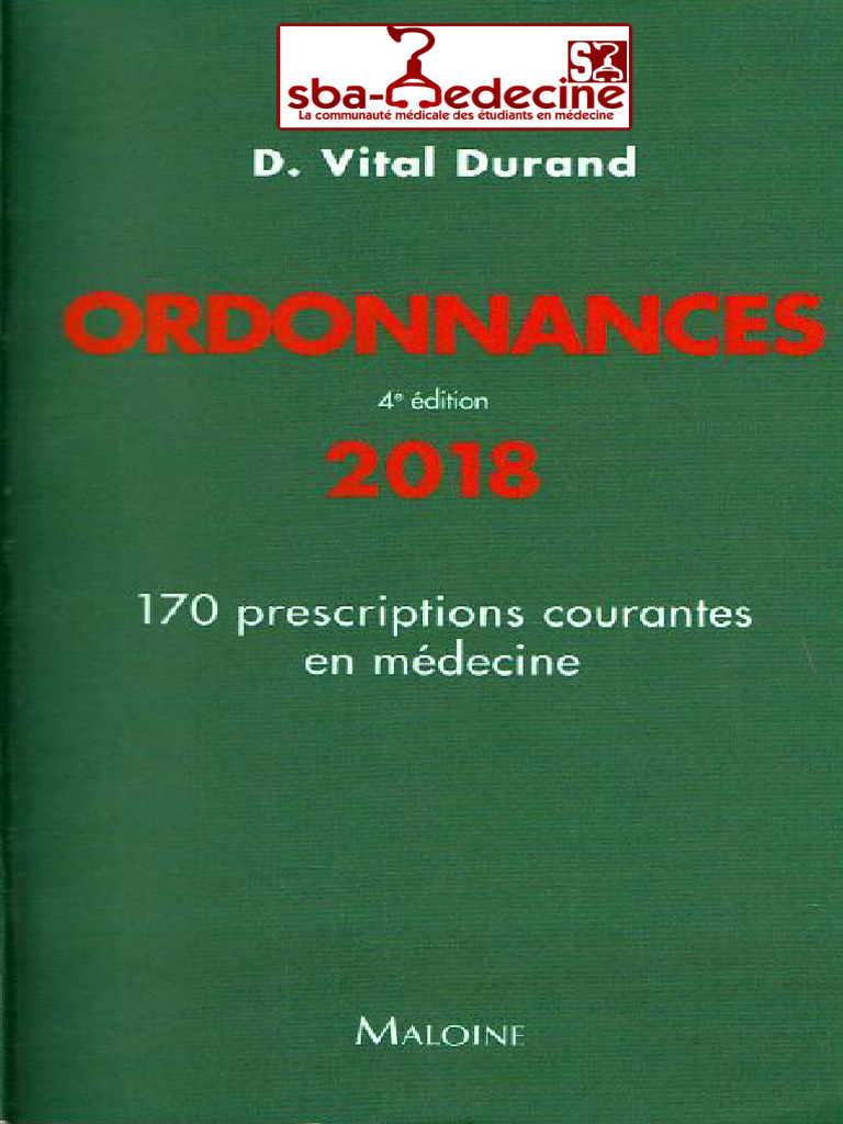 (Www.sba-medecine.com)Ordonnances 2018, 4e Édition - Prescriptions ...