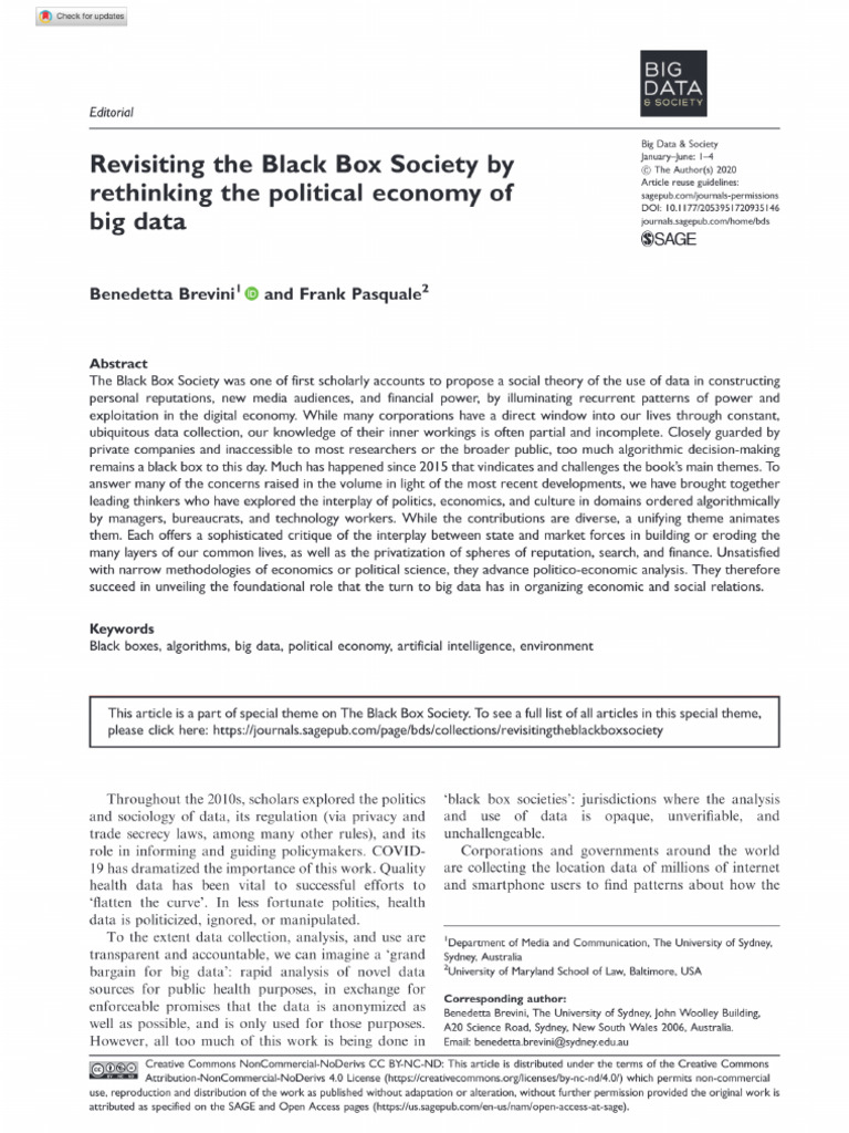 Revisiting the Black Box Society by Rethinking the Political Economy of ...