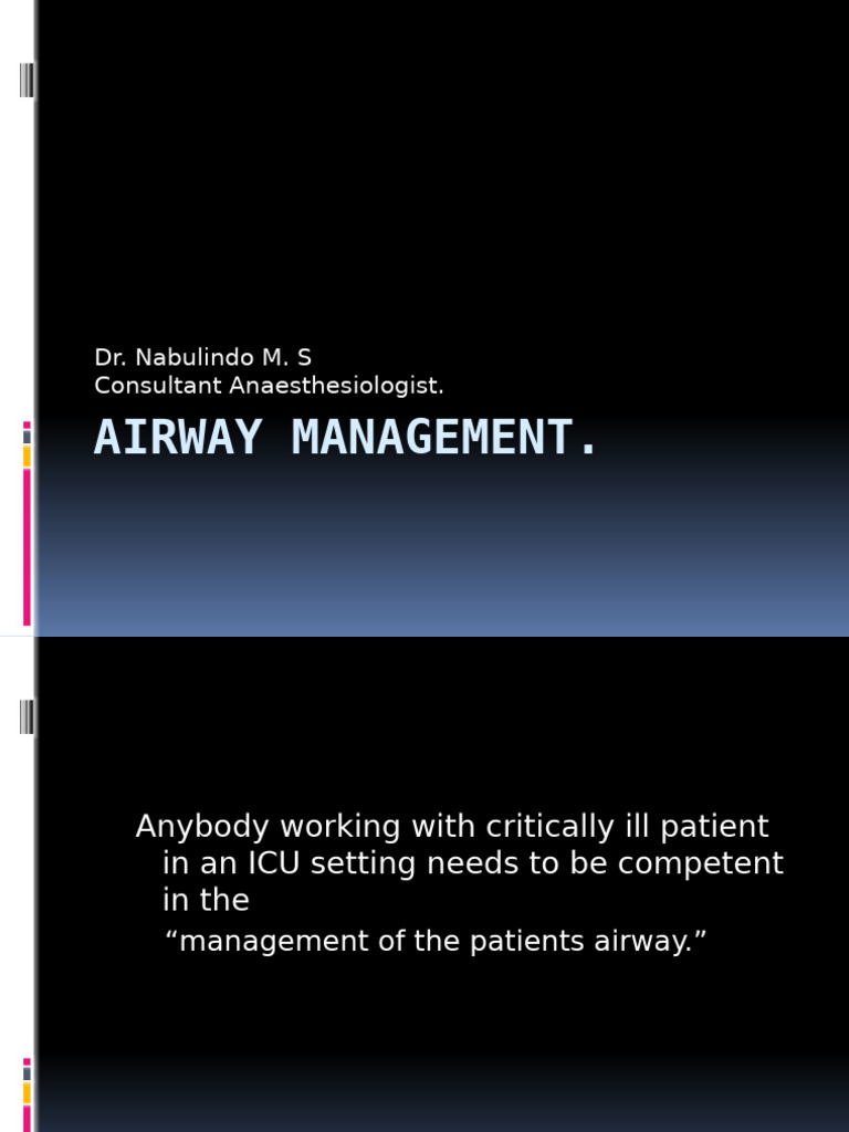 Airway Management | PDF | Larynx | Respiratory Tract