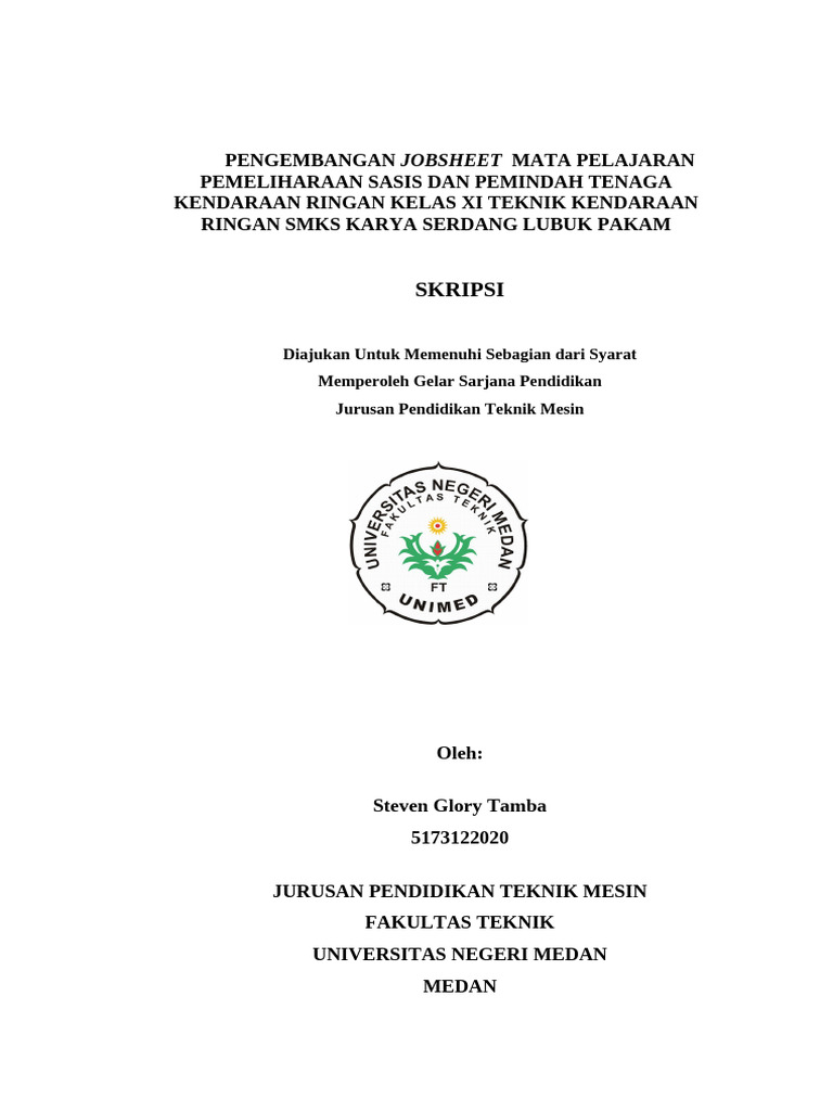 Final Skripsi Steven Glory Tamba Cekkk | PDF