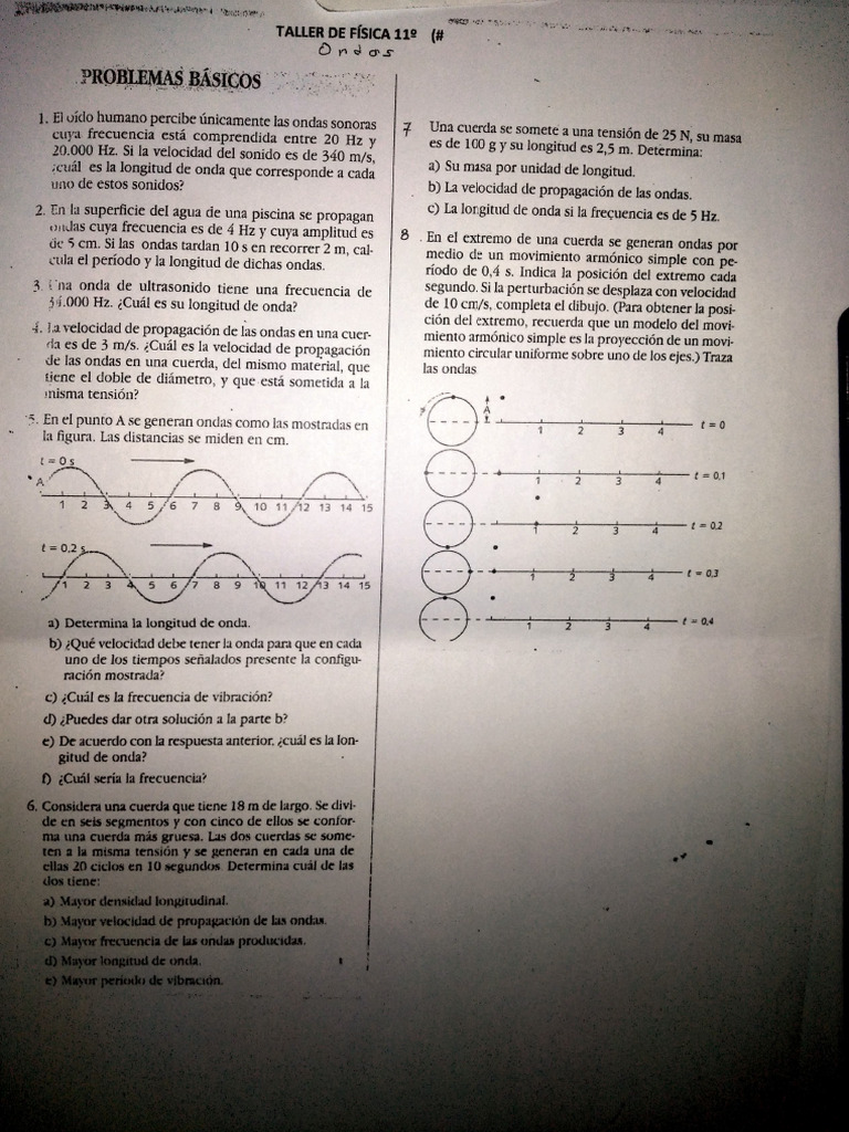 Taller Ondas Fisica | PDF | Olas | Frecuencia
