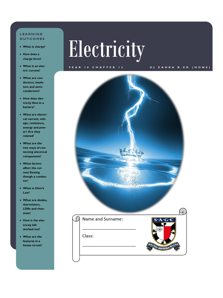 12. Electricity | PDF | Electrical Resistance And Conductance | Series ...