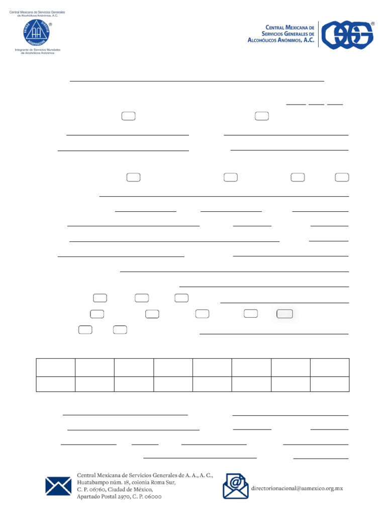 Formulario de Cambio de Información de Grupo 2024 | PDF