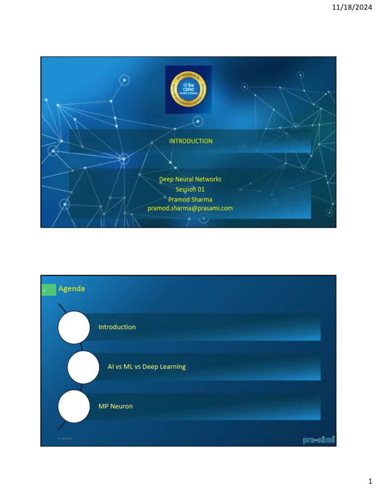 S01_DNN_Introduction to Neural Networks_wip | PDF | Artificial Intelligence | Intelligence (AI ...