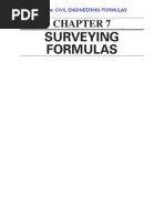 Surveying Formulas | PDF | Surveying | Metre