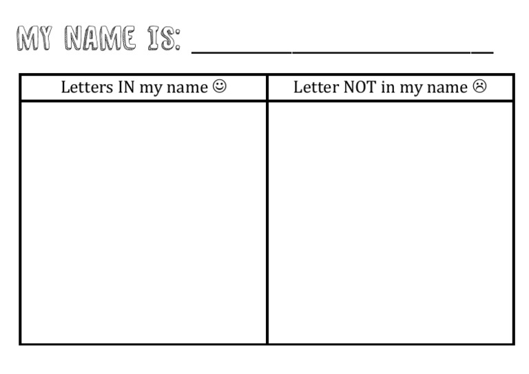 Letters in My Name Activity | PDF