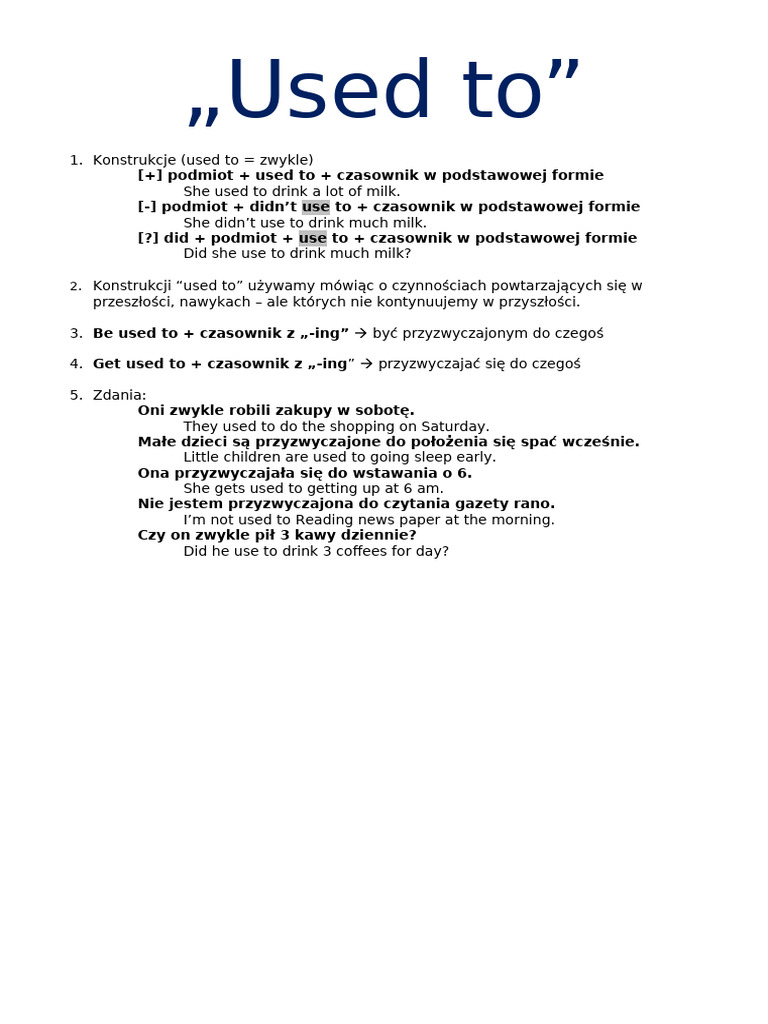 Used To | PDF