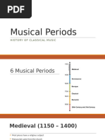 Musical Periods Timeline | PDF | Classical Music | Musicology