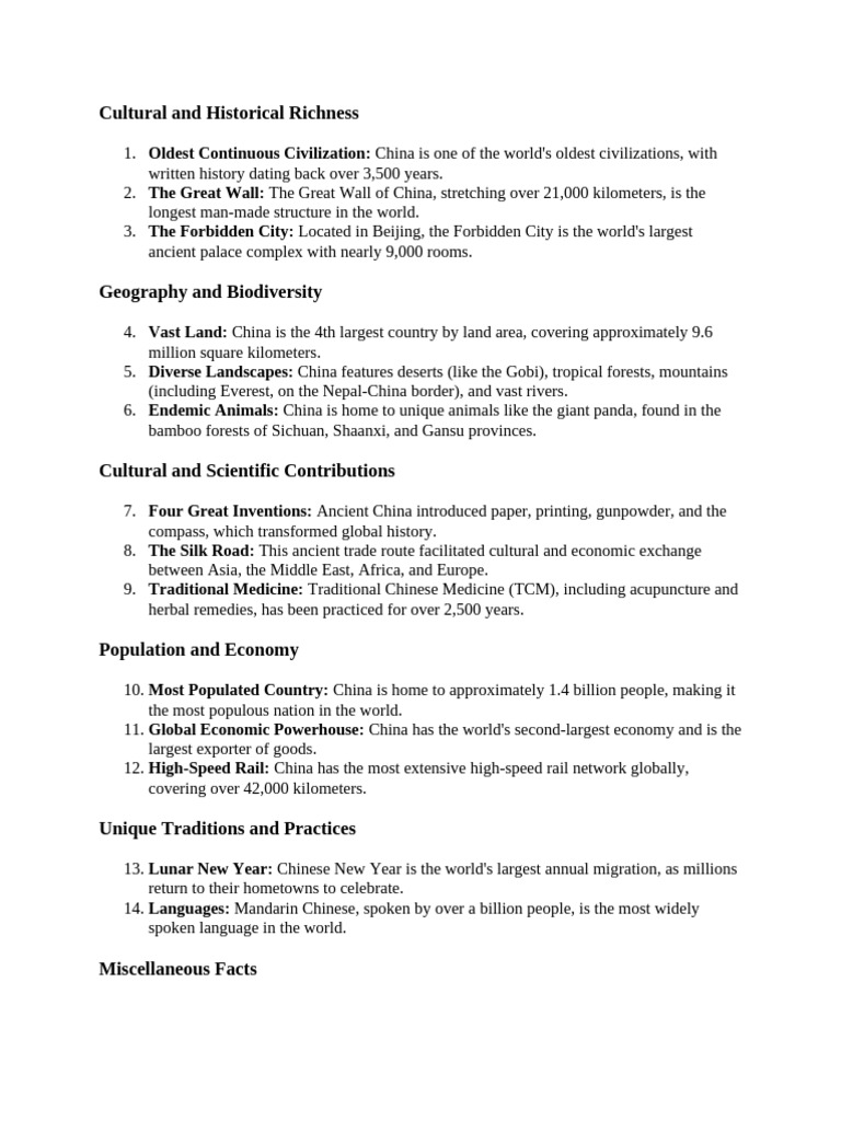 Cultural and Historical Richness of China | PDF