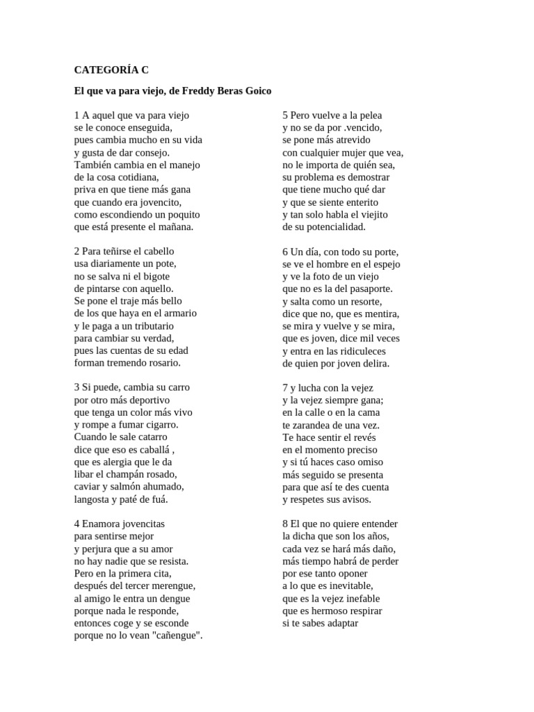 El Que Va para Viejo, de Freddy Beras Goico Guía de Análisis | PDF | Vejez