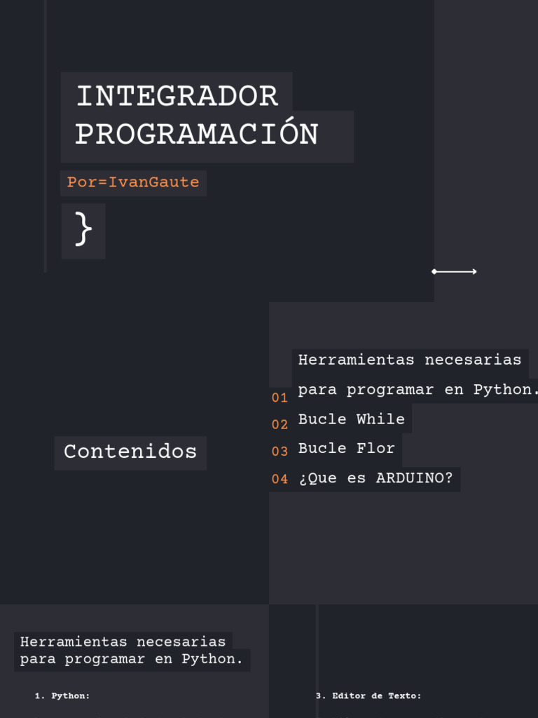 Presentación propuesta técnica desarrollo código programación fondo oscuro.pdf | PDF | Python ...