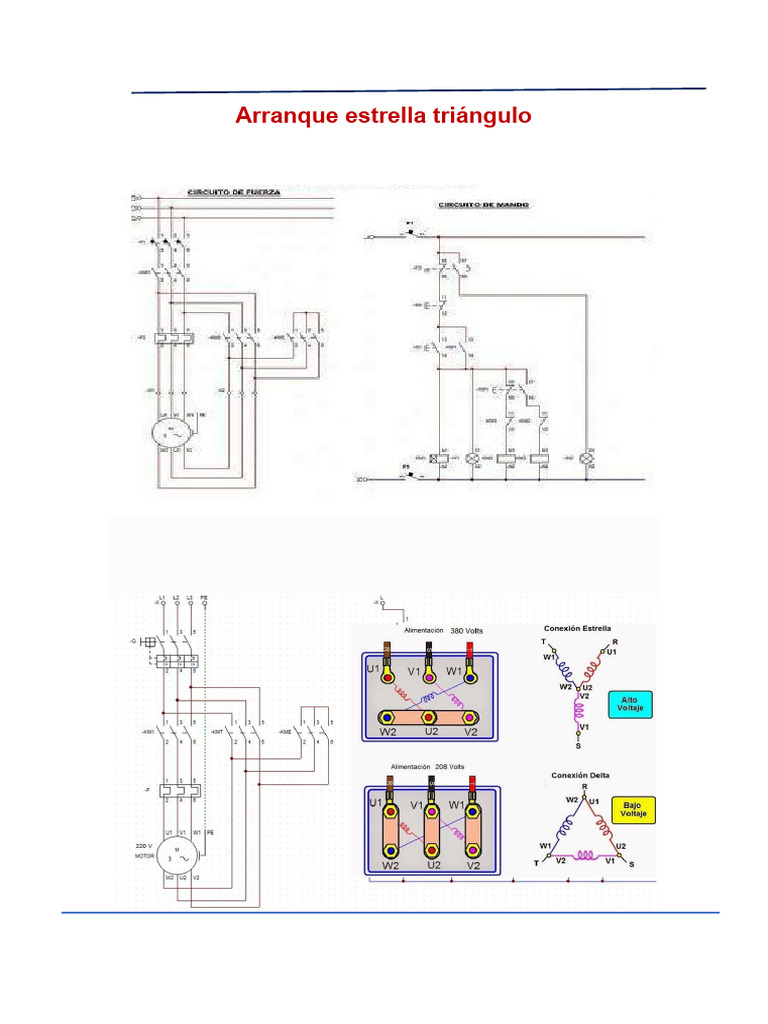 Arranque Estrella Triángulo: Guía Completa | PDF | Corriente eléctrica ...