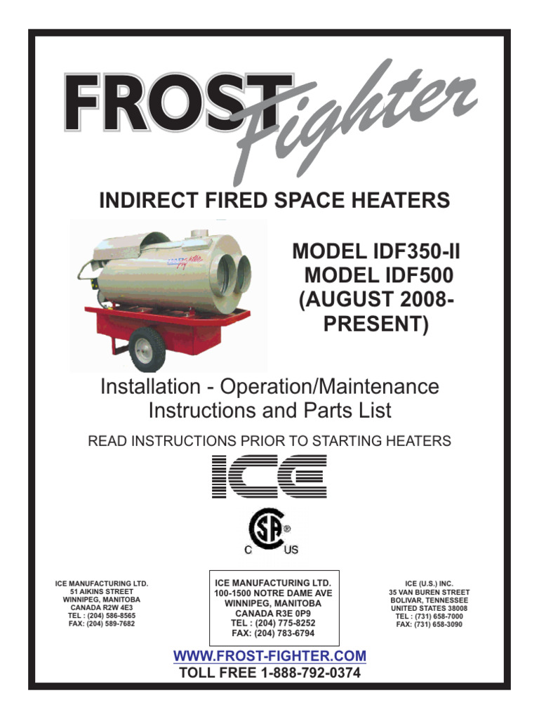 Frost Fighter Parts Manual | PDF
