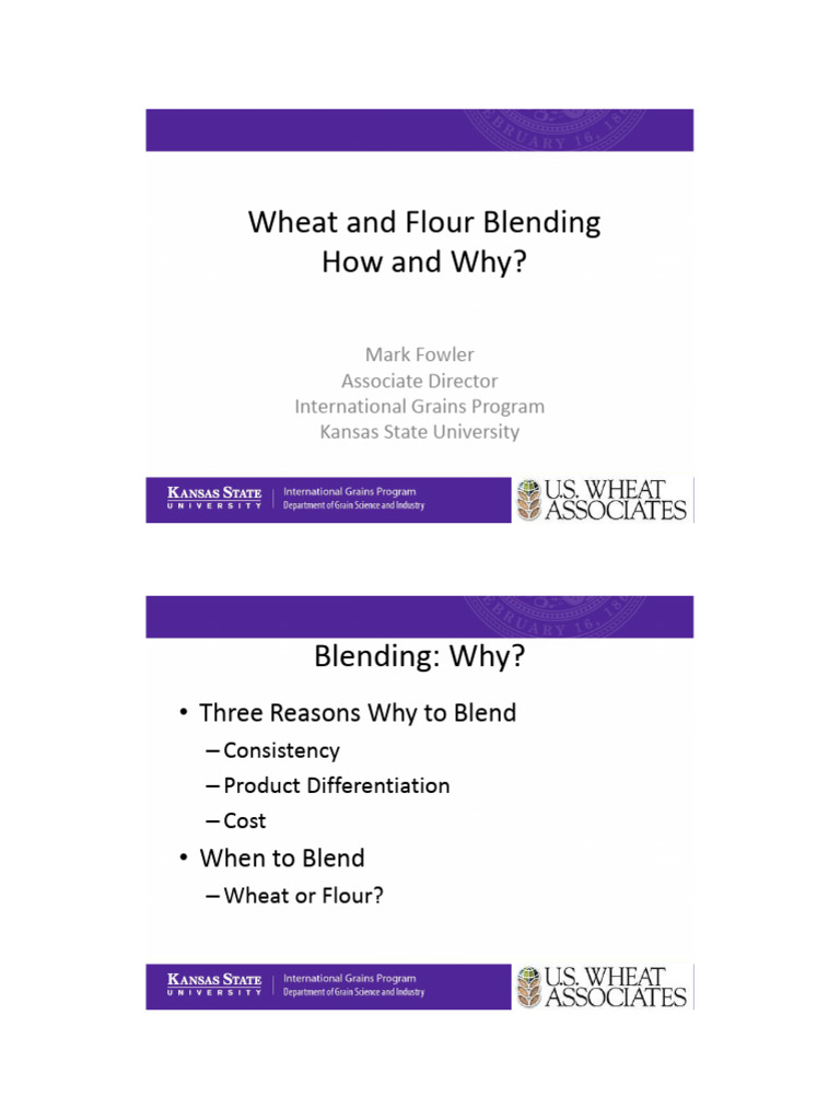 11 Wheat and Flour Blending | PDF | Flour | Wheat