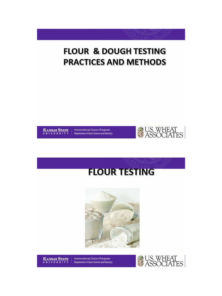 13 Flour and Dough Testing Practices and Methods | PDF | Flour