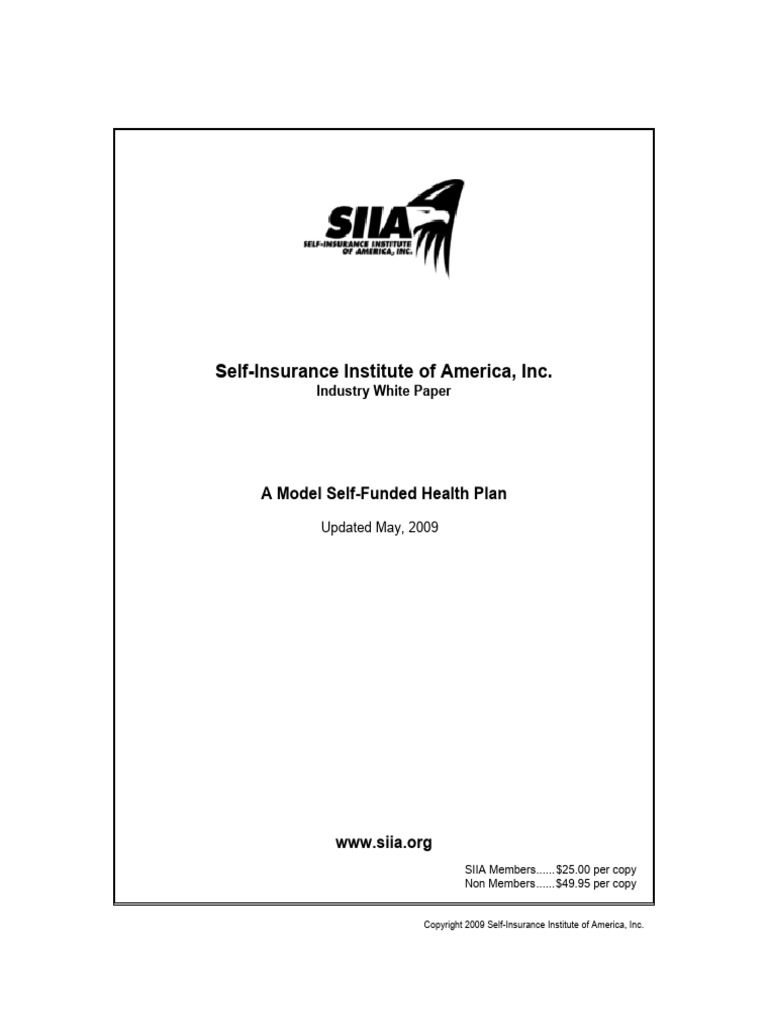 A Model Self-Funded Health Plan | PDF | Inflation | Insurance