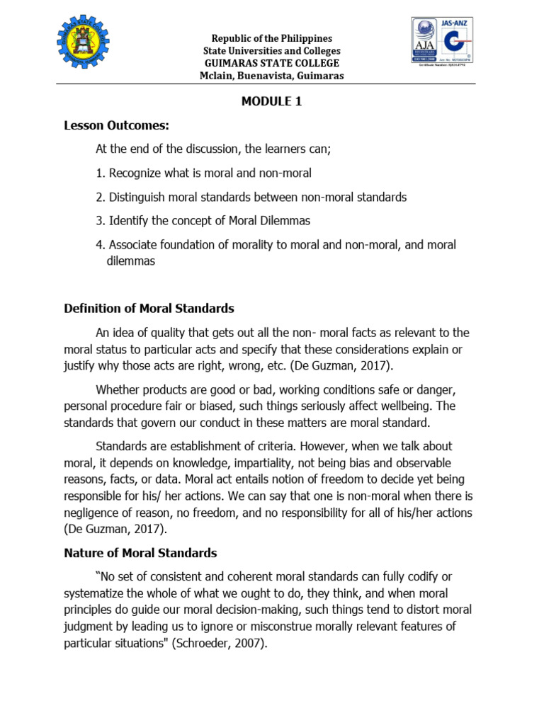 MODULE-1-Ethics | PDF | Morality
