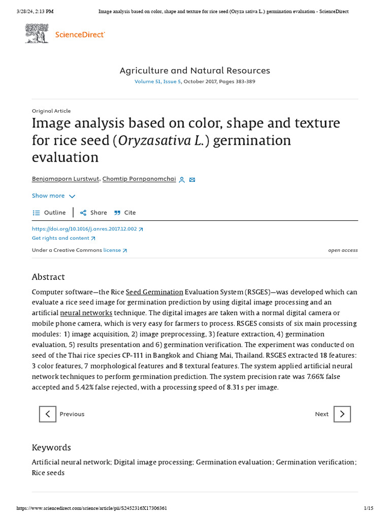 2017_Image analysis based on color, shape and texture for rice seed ...