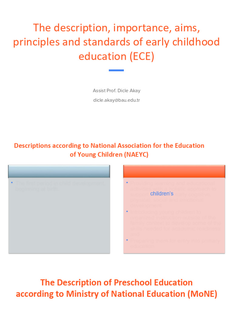 2-The Description, Importance, Aims, Principles and Standards of Early ...