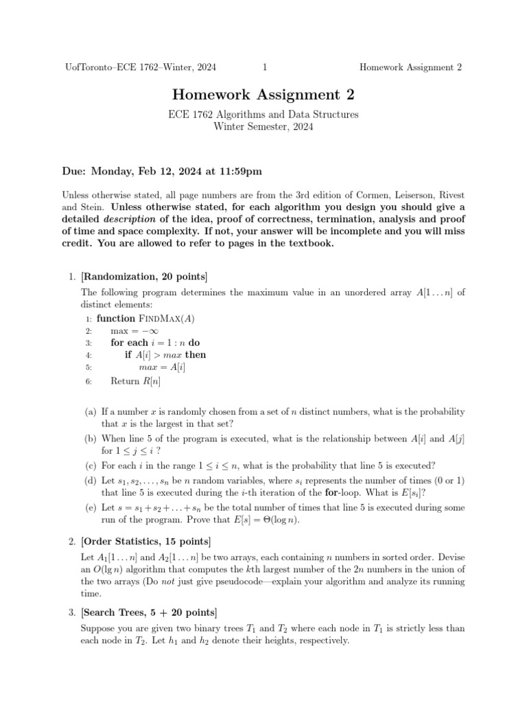 ECE1762_HW2 | PDF | Computer Programming | Algorithms