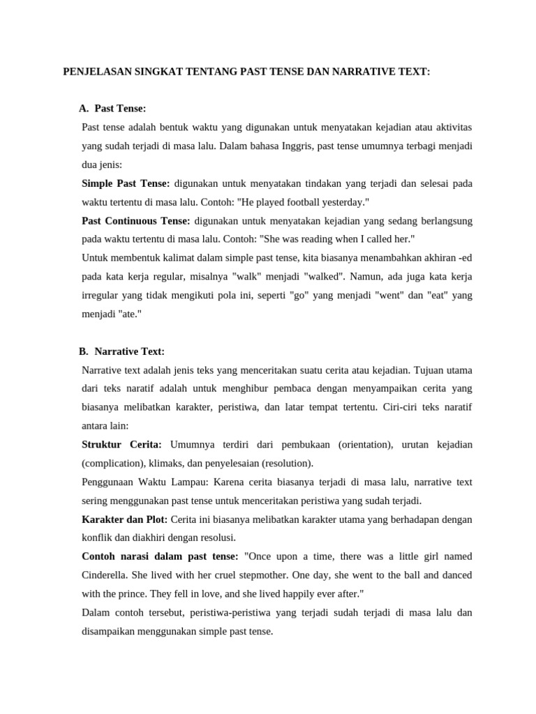 Penjelasan Singkat Tentang Past Tense Dan Narrative Text | PDF | Dragon
